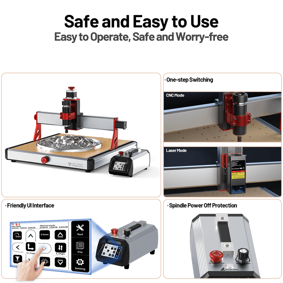 Twotrees TTC450 Ultra CNC Router Machine for Desktop Engraving